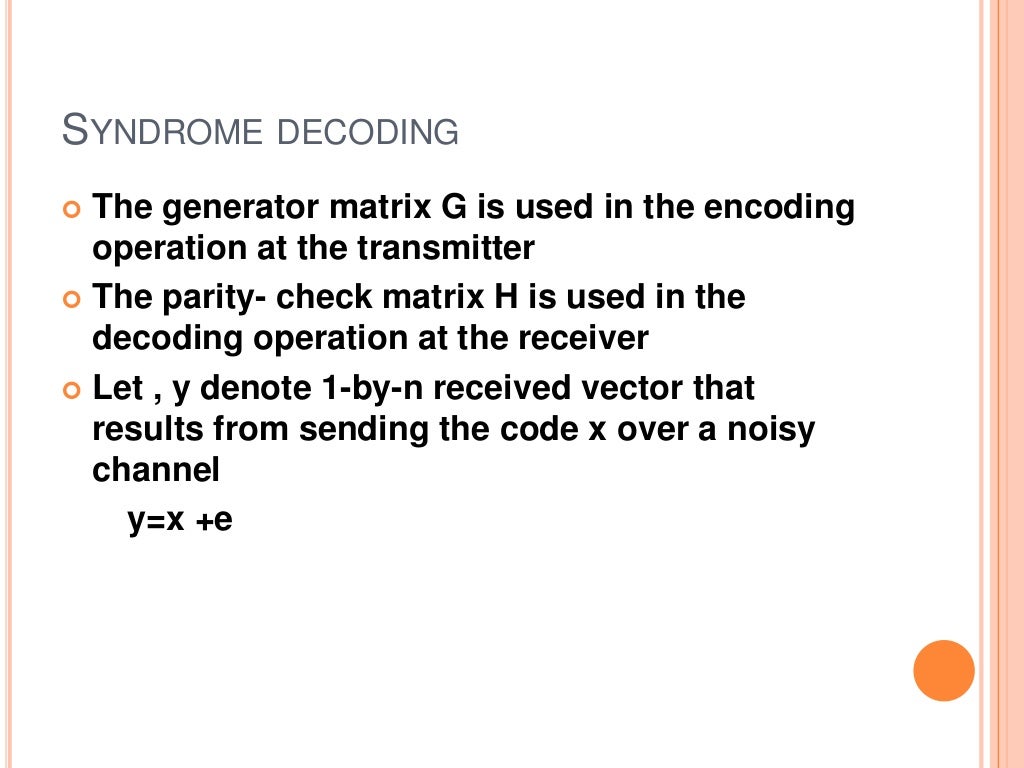 Linear Block Code