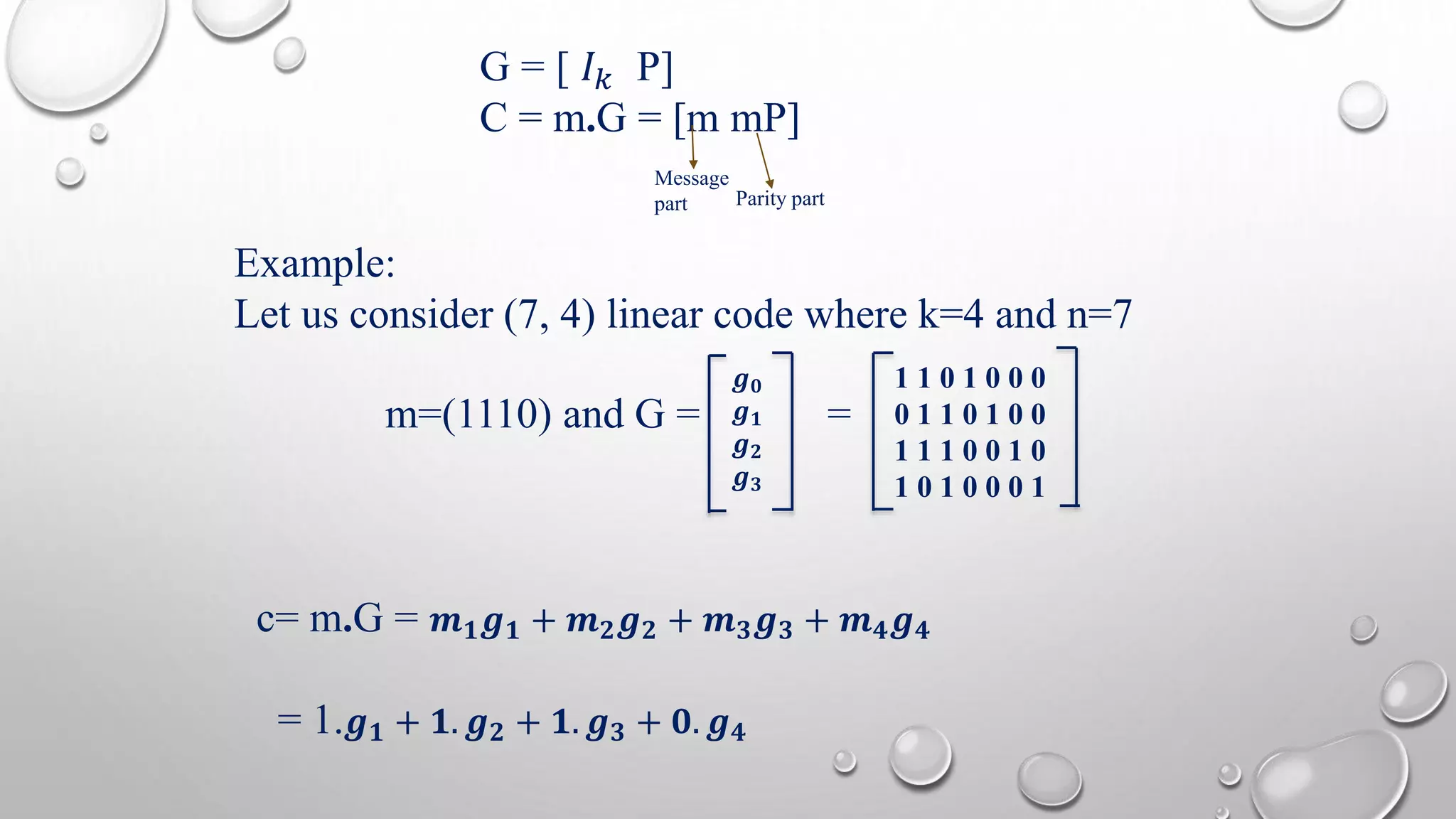 Linear Block Coding Pptx Programming Languages Computing