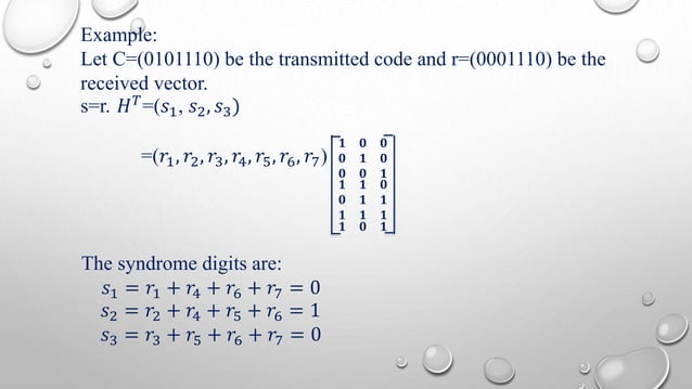 Linear block coding | PPTX | Programming Languages | Computing