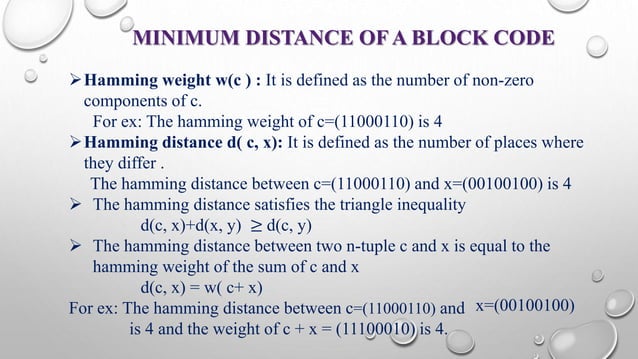 Linear block coding | PPTX | Programming Languages | Computing
