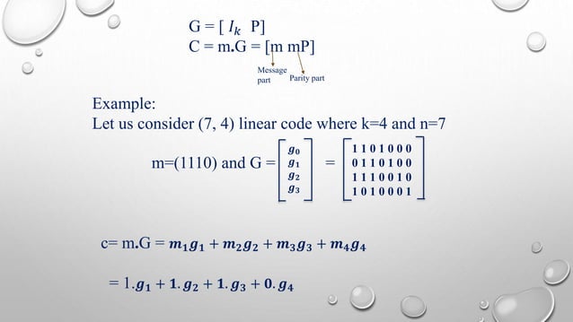 Linear block coding | PPTX | Programming Languages | Computing
