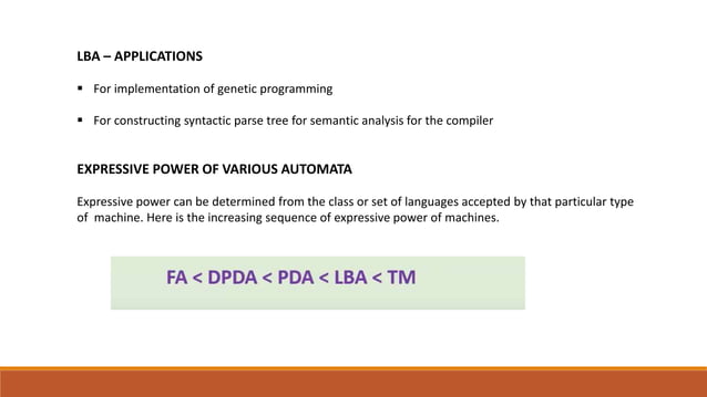 Linear Bounded Automata Lbapptx Programming Languages Computing