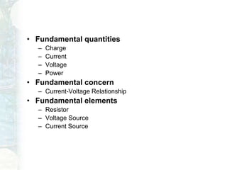 Linear circuit analysis 1 | PPTX