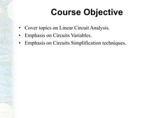 Linear circuit analysis 1 | PPTX