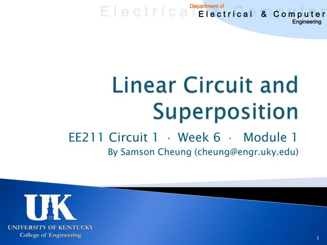 Linear circuit and superposition | PPTX