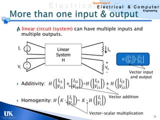 Linear circuit and superposition | PPTX