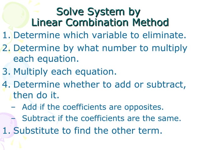 Linear combination | PPT