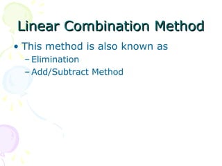Linear combination | PPT