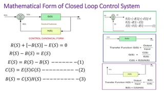 Linear control system Open loop & Close loop Systems | PPTX