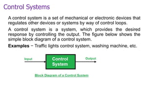 Linear control system Open loop & Close loop Systems | PPTX