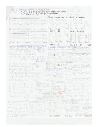 Linear control systems exam(s) hand written formula sheet | PDF