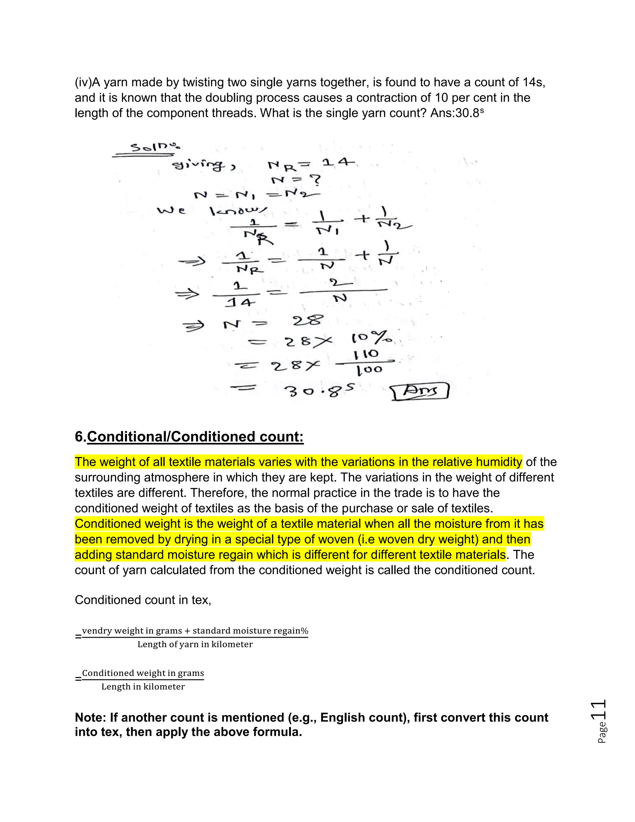 "Yarn linear density measurement and its significance" | PDF