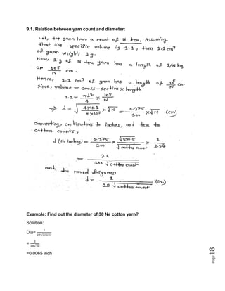 "Yarn linear density measurement and its significance" | PDF