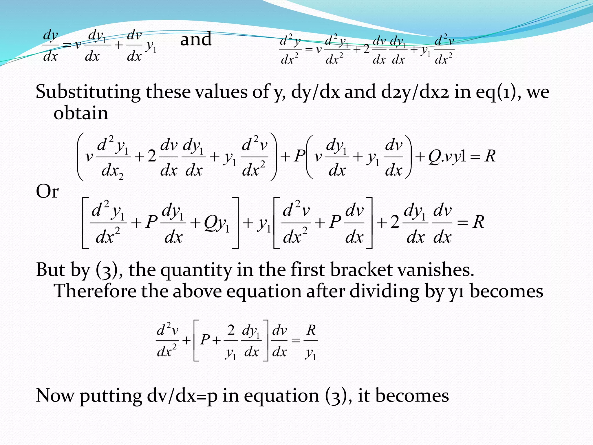 Linear differential equation of second order | PPTX