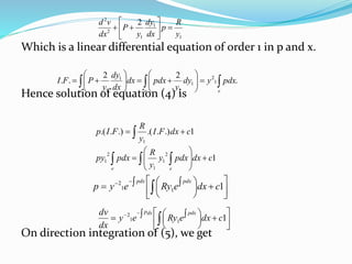 Linear differential equation of second order | PPTX