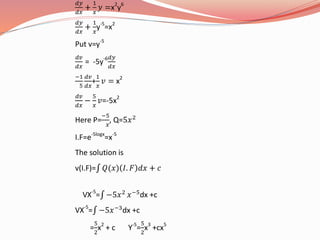 Linear differential equation | PPTX