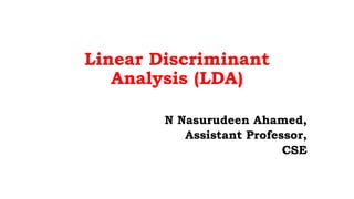 Linear discriminant analysis | PDF