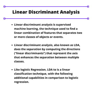 Linear discriminant analysis | PDF | Technology & Computing