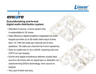 Linear Encore - Digital Audio Distribution System | PDF