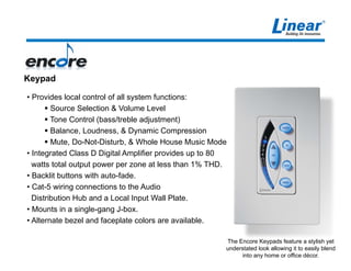 Linear Encore - Digital Audio Distribution System | PDF