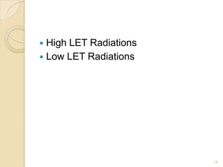 Linear energy transfer | PPTX