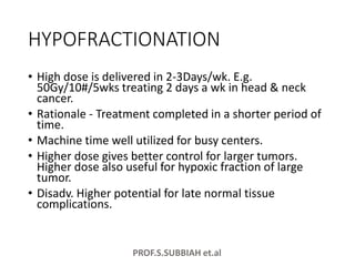 Linear energy transfer and Radiation fractionation | PPTX