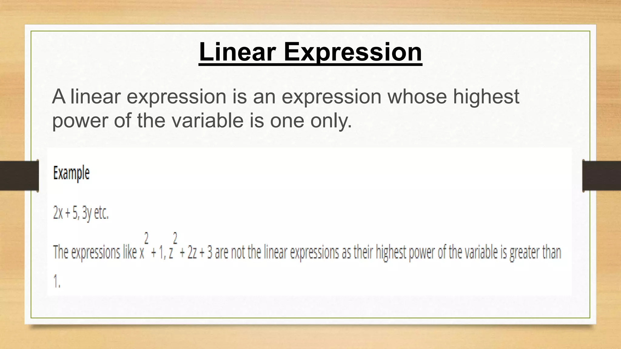 Linear Equation In One Variable | PPTX