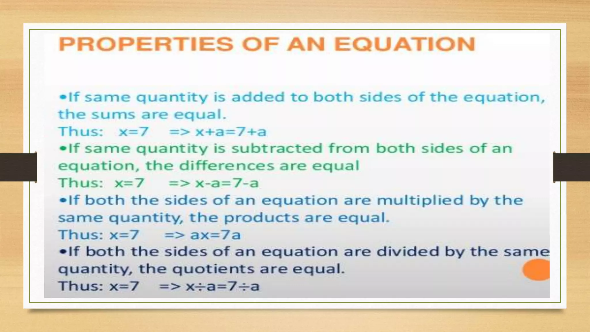 Linear Equation In One Variable | PPTX