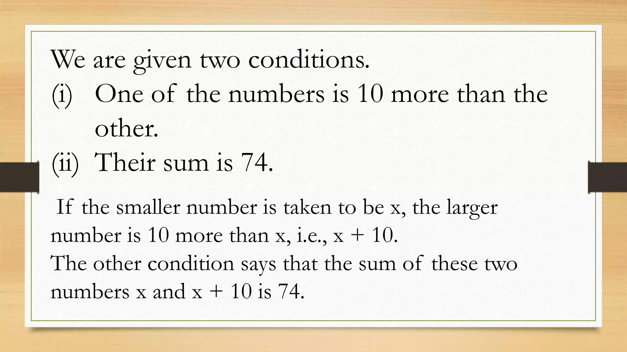 Linear Equation In One Variable | PPTX