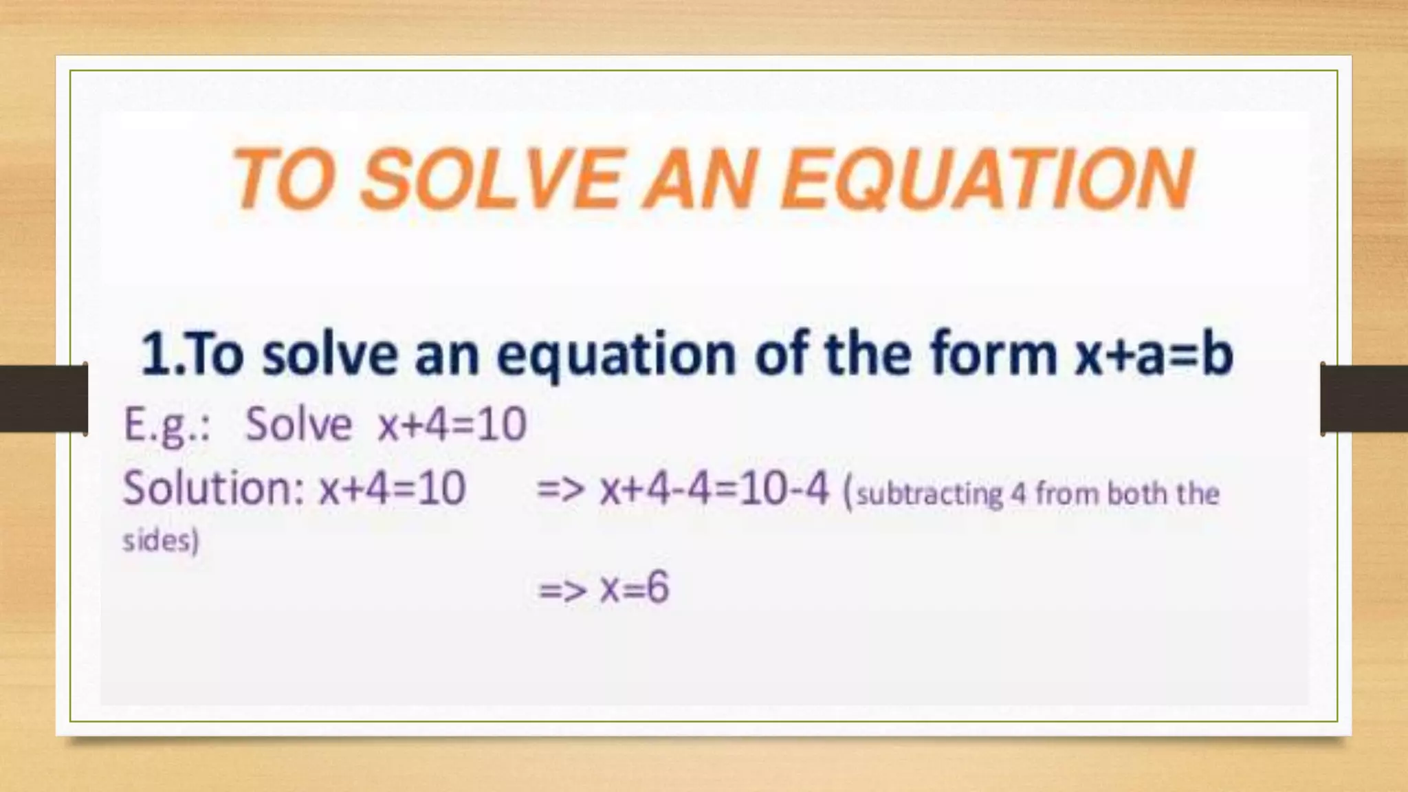 Linear Equation In One Variable | PPTX