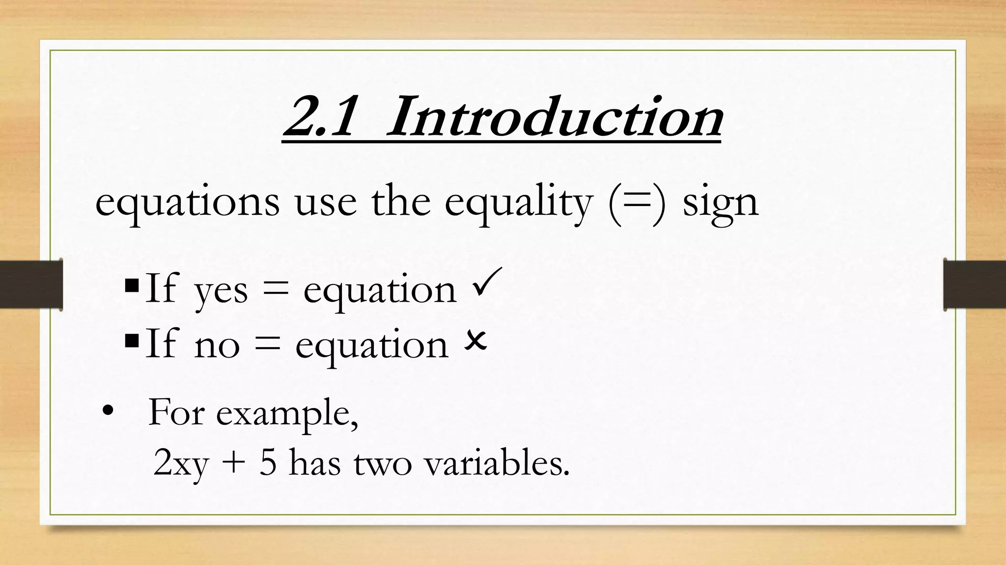 Linear Equation In One Variable | PPTX