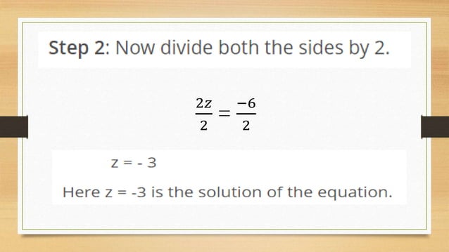 Linear Equation In One Variable | PPTX | Physics | Science