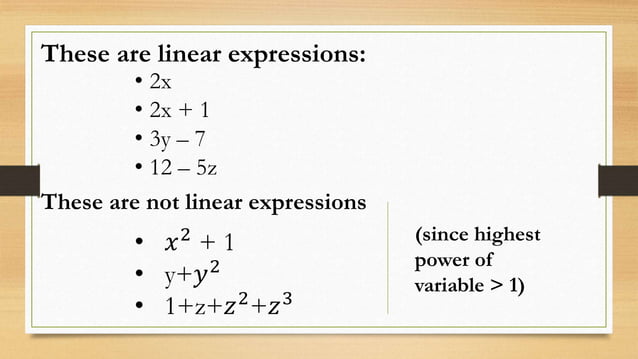 Linear Equation In One Variable | PPTX | Physics | Science