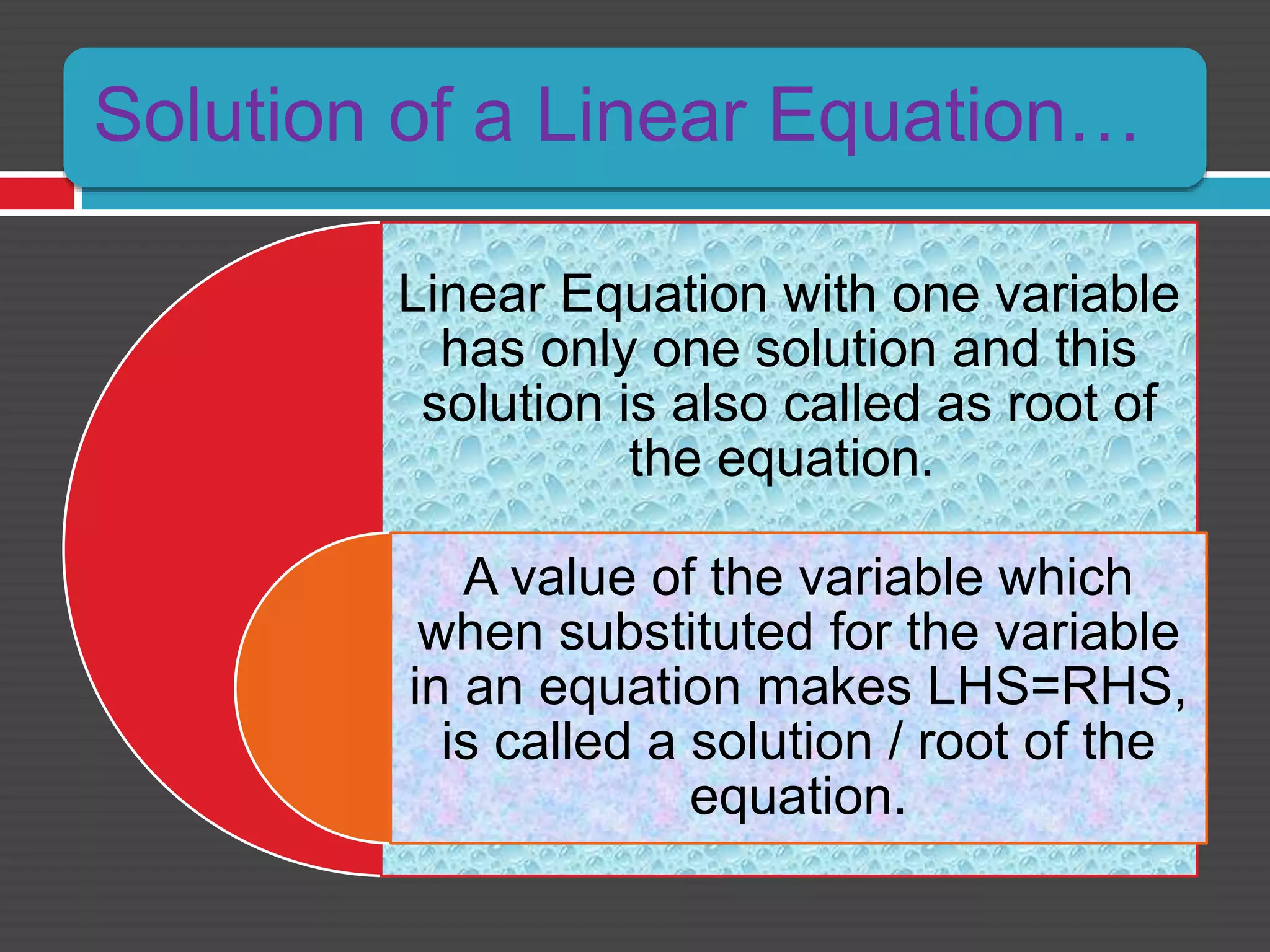 Linear equation class 8 by siddhartha kumar panda | PPTX
