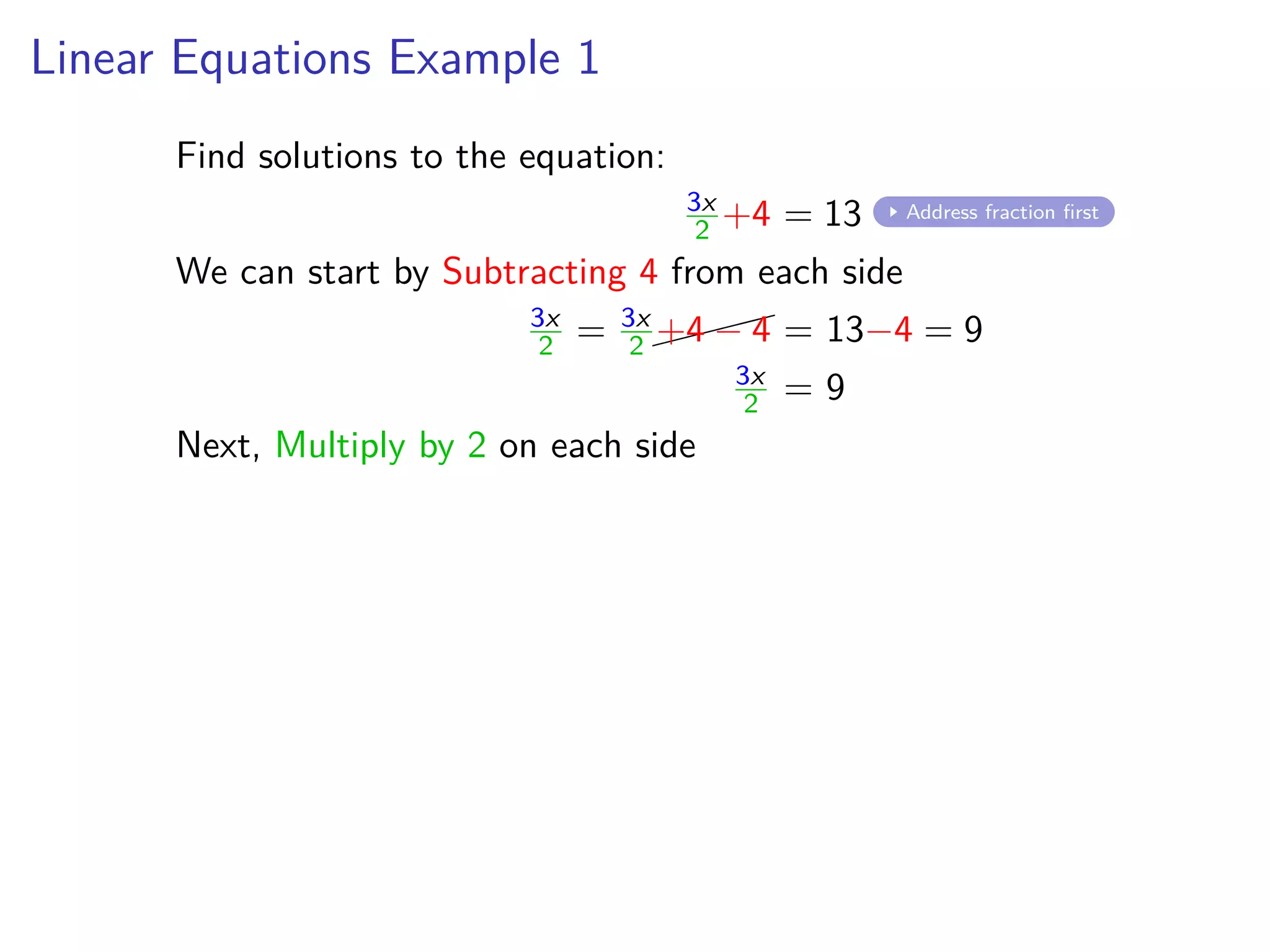 Linear equation example 1 | PPT