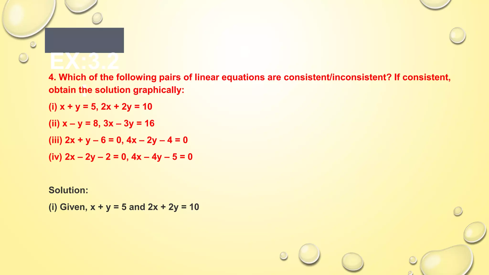 Linear equation in 2 variable class 10 | PPT