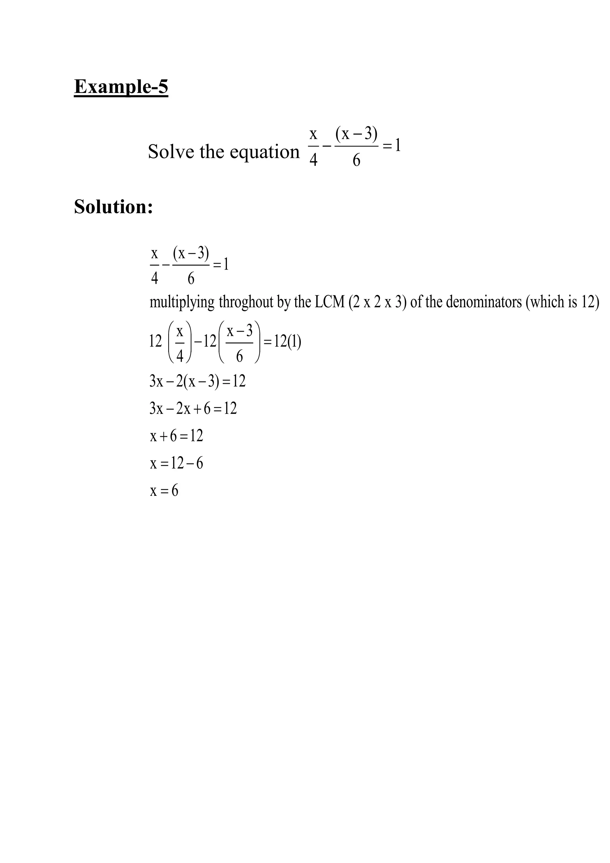 Linear equation in one variable | PDF