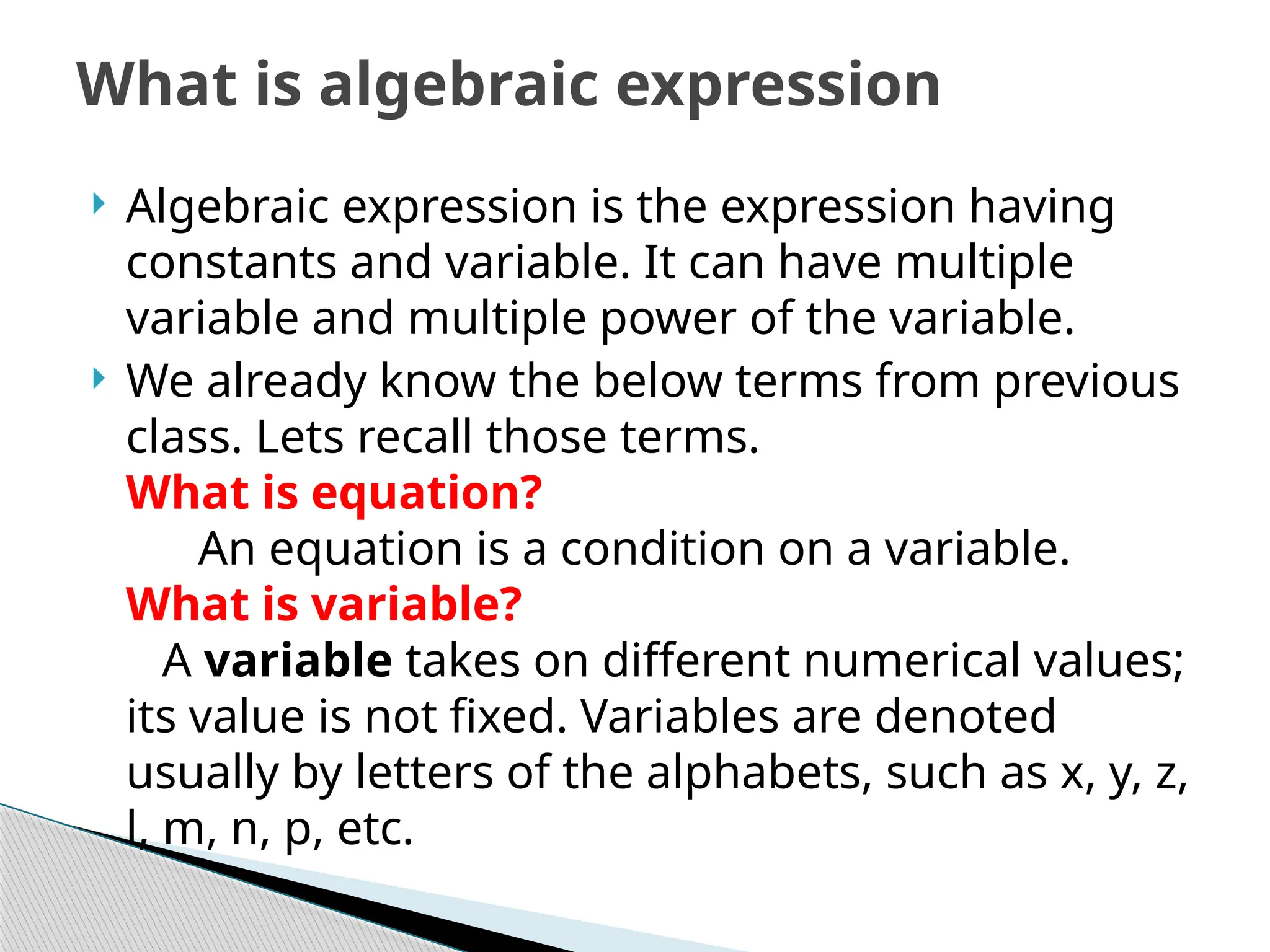 linear equation in one variable class 8.pptx