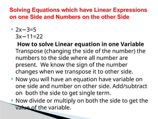 linear equation in one variable class 8.pptx
