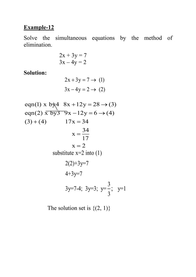 Linear equation in two variable | PDF