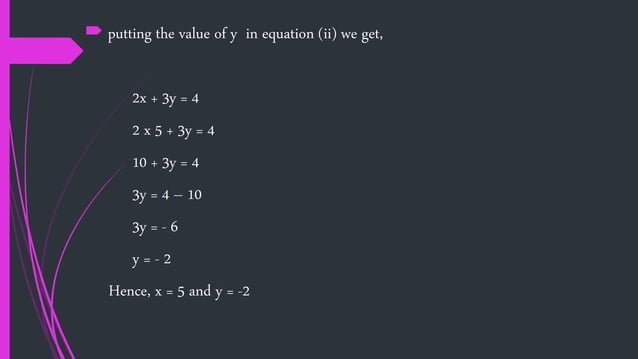 Linear equation in two variables | PPT