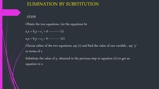 Linear equation in two variables | PPTX | Physics | Science