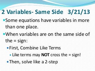 Linear equations | PPTX