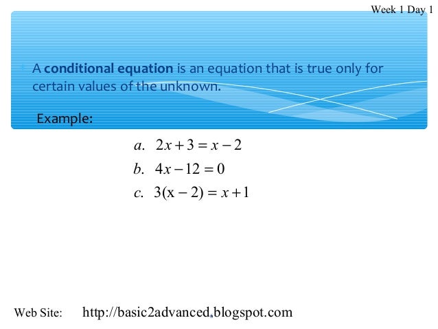 Linear equations