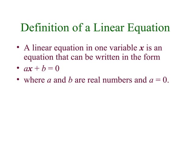 Linear equations | PPT | Physics | Science