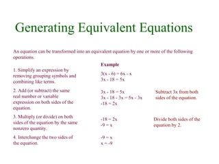 Linear equations | PPT