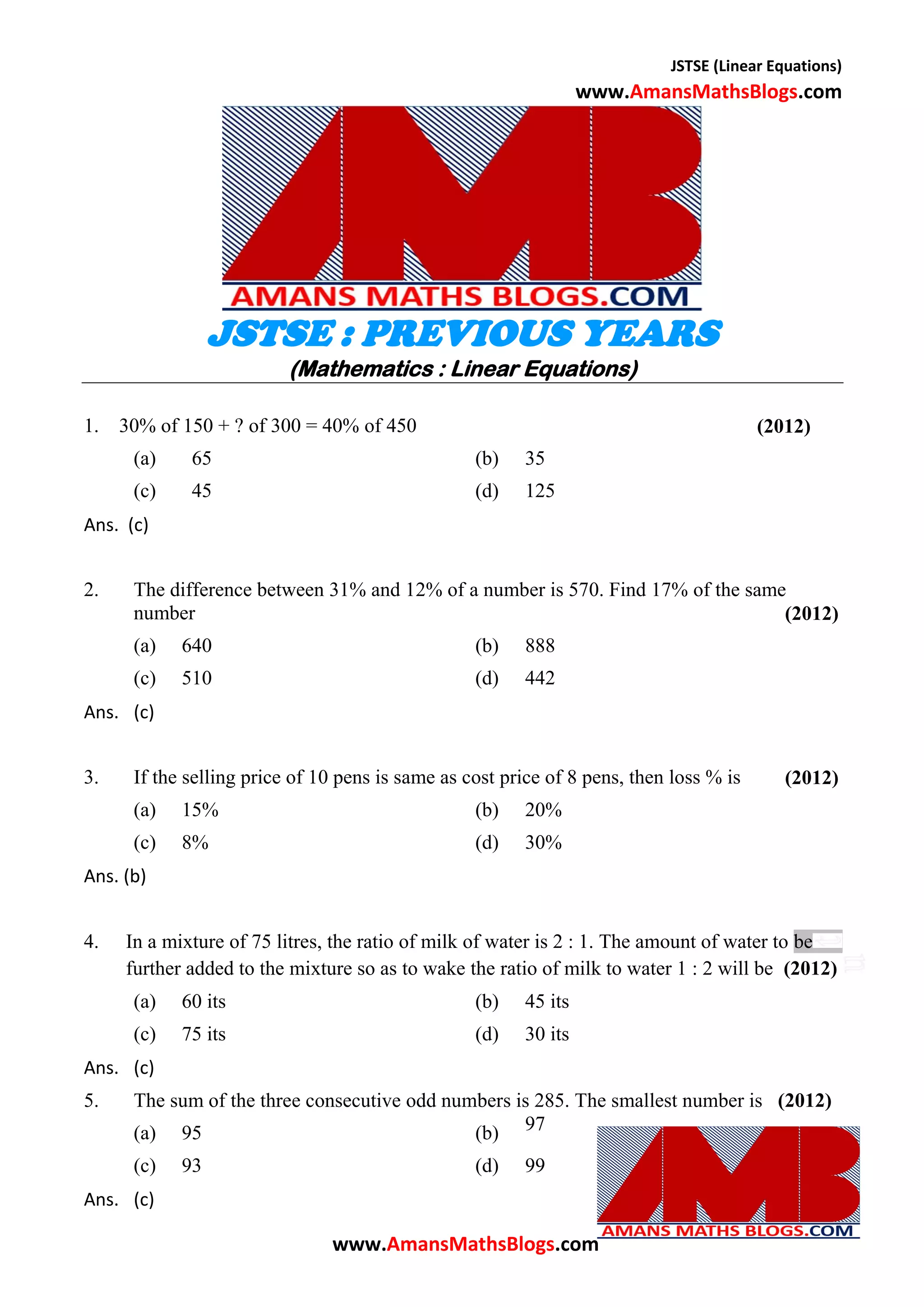 Linear equations in 2 variables | PDF