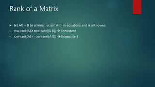 GATE Engineering Maths : System of Linear Equations | PPTX