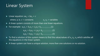 GATE Engineering Maths : System of Linear Equations | PPTX