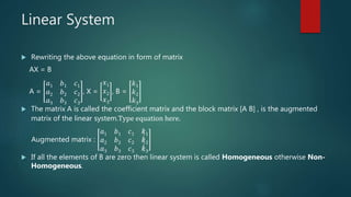 GATE Engineering Maths : System of Linear Equations | PPTX